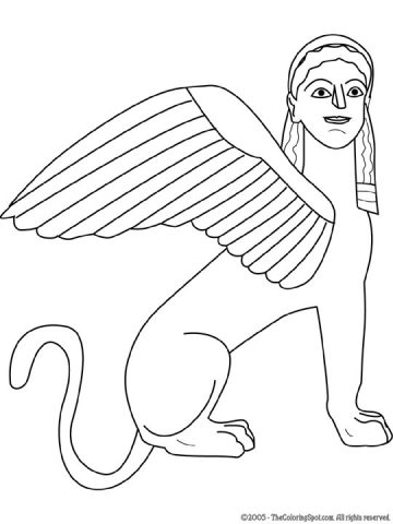 Sphinx Coloring Page | Audio Stories for Kids | Free Coloring Pages ...