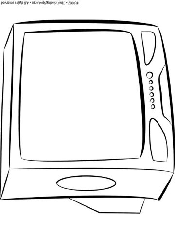 Television (TV) Coloring Page | Audio Stories for Kids | Free Coloring ...